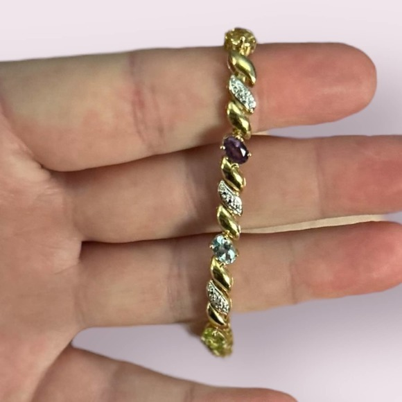 Ross-Simons | Jewelry | Vintage Ross Simons Multi Gemstone Bracelet ...